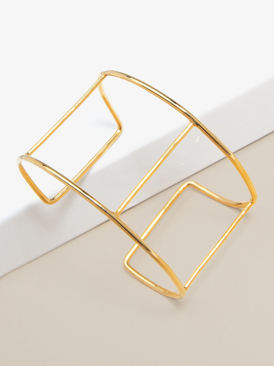 Behind New Fashion Metal Open Cuff Bracelets | Fashion ZENZII Jewelry